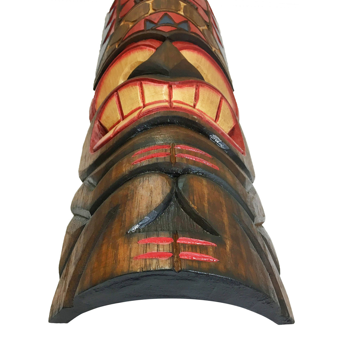 Backyard X-Scapes 20" H Tiki Mask Love Hand-Carved Tropical Wood Wall ...