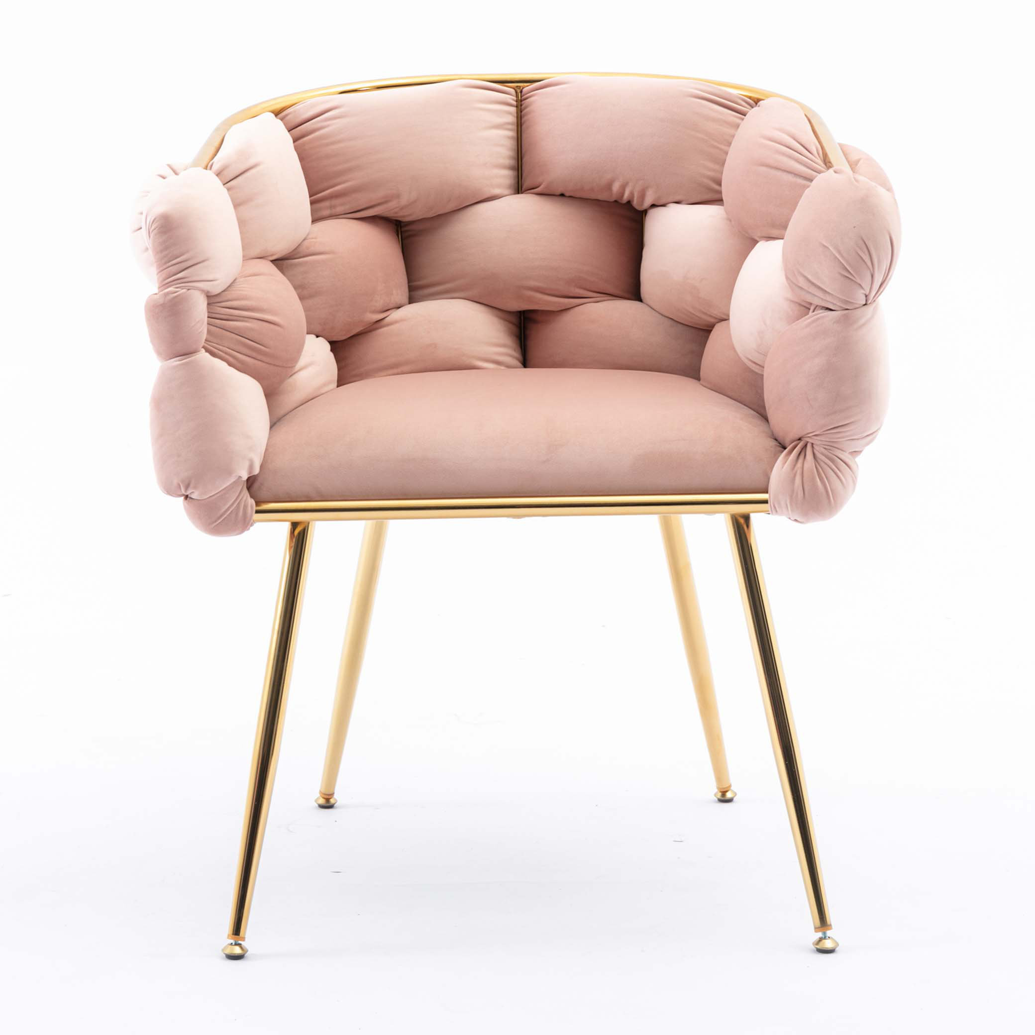 Mercer41 Luxury Simple Leisure Velvet Single Sofa Chair for Bedroom ...