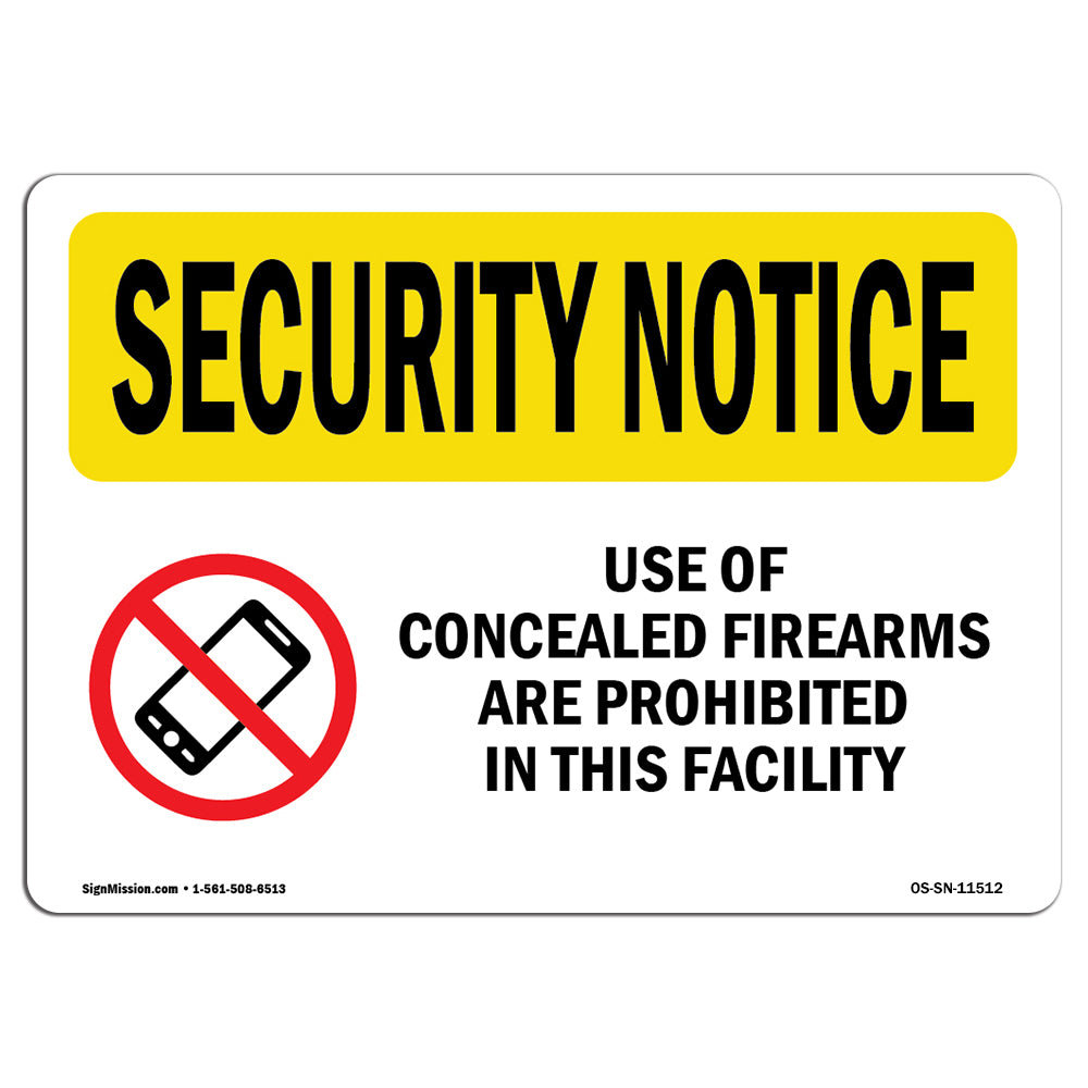 SignMission Osha Security Notice Sign - Cellular Phone Prohibited ...