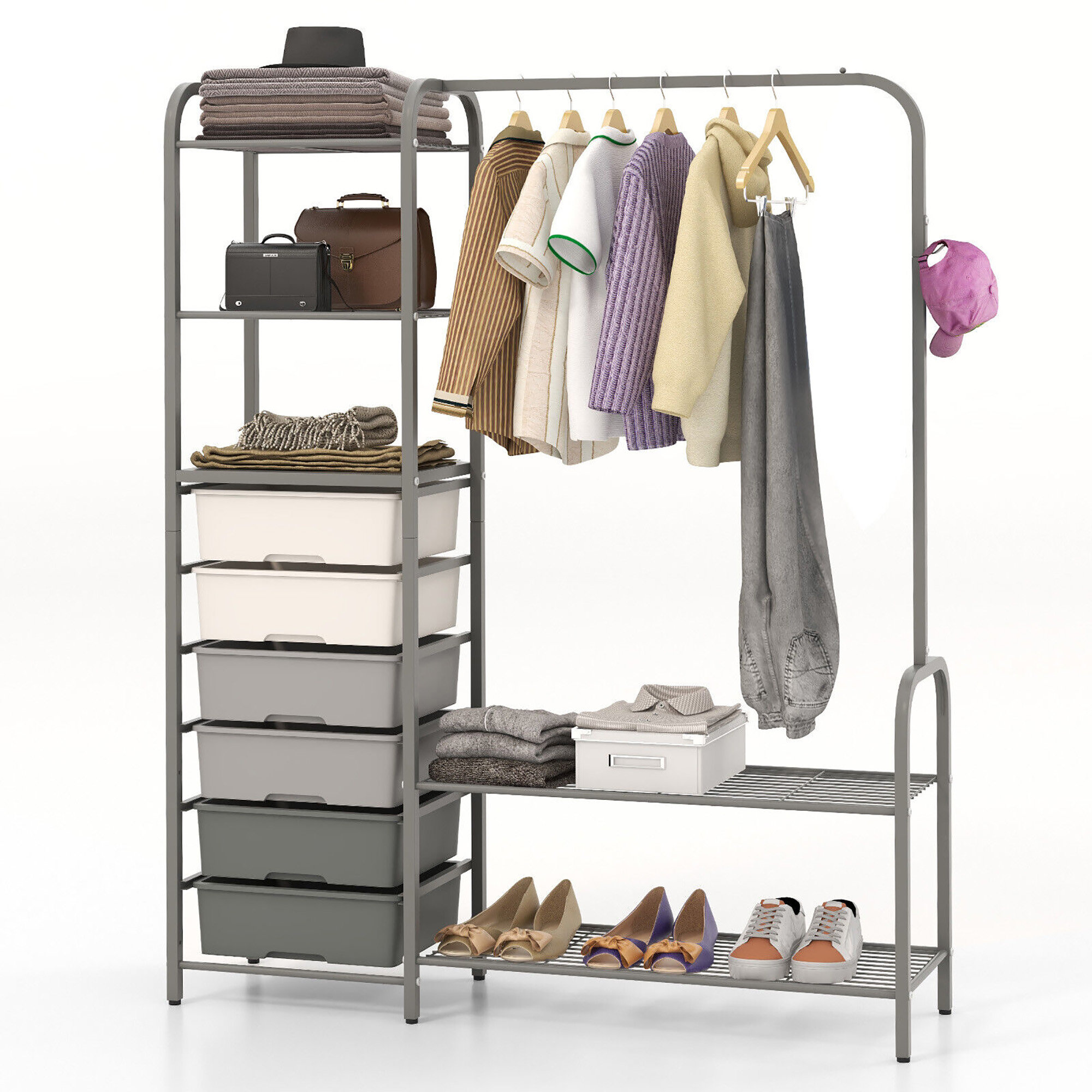 Rebrilliant Maxten 48'' Metal Clothes Rack | Wayfair