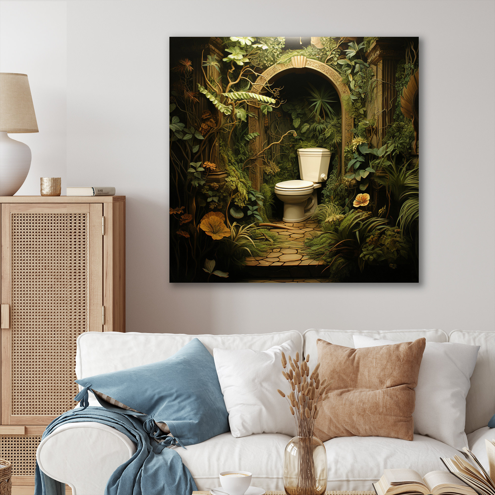 Red Barrel Studio® Natures Haven Mixed Toilet - Print | Wayfair