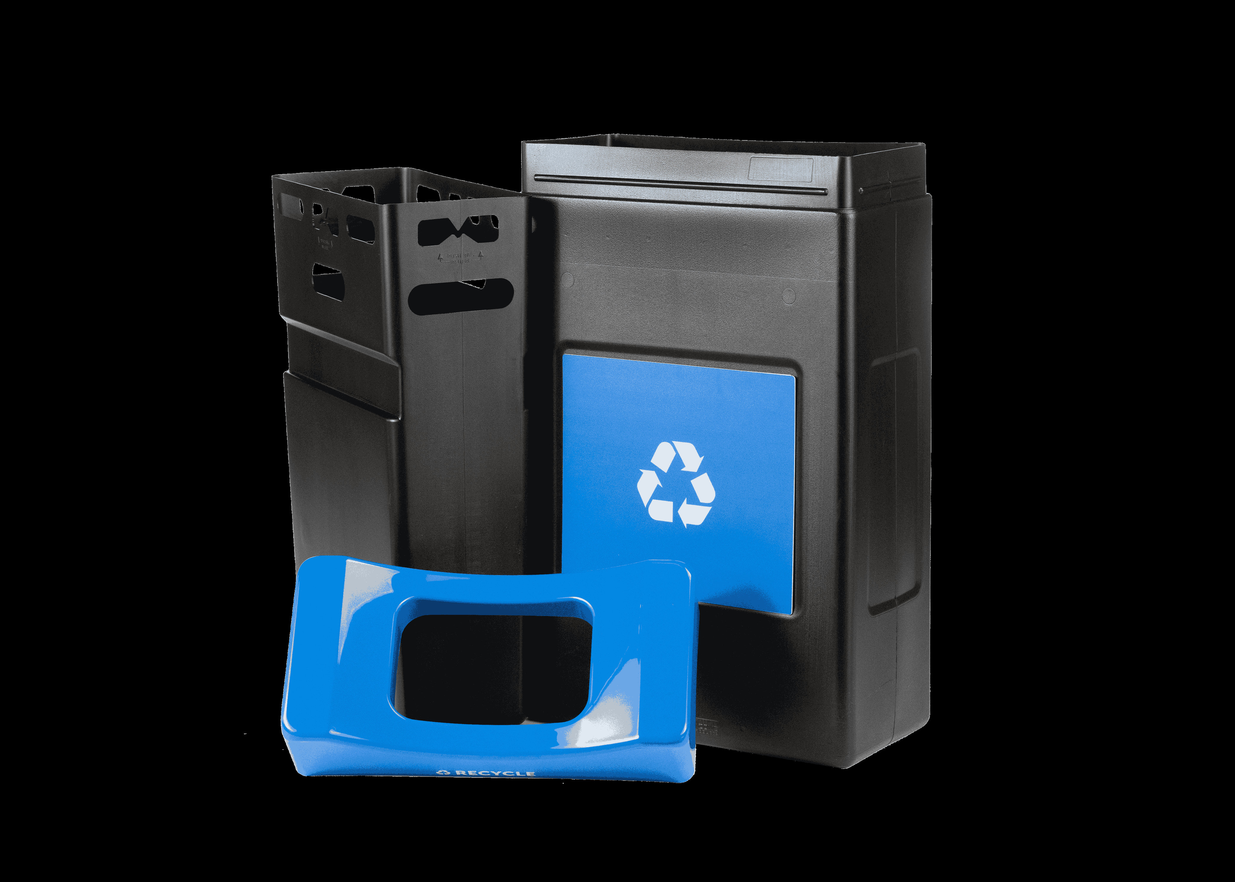 Commercial Zone Avante Recycle Container, 30-Gallon Shallow Unit Open ...