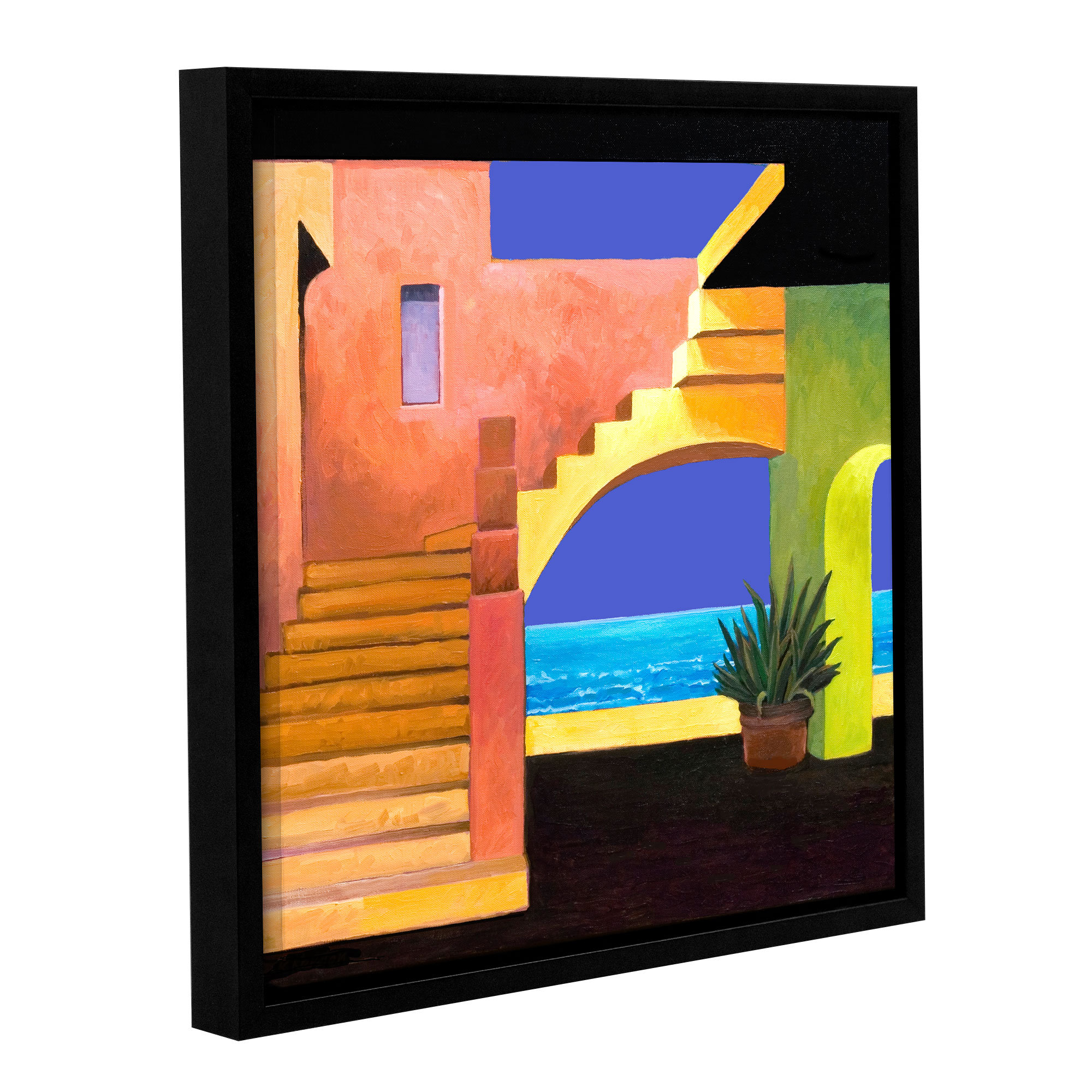 ArtWall Casa Del Mar by Rick Kersten Framed Painting Print on Wrapped ...