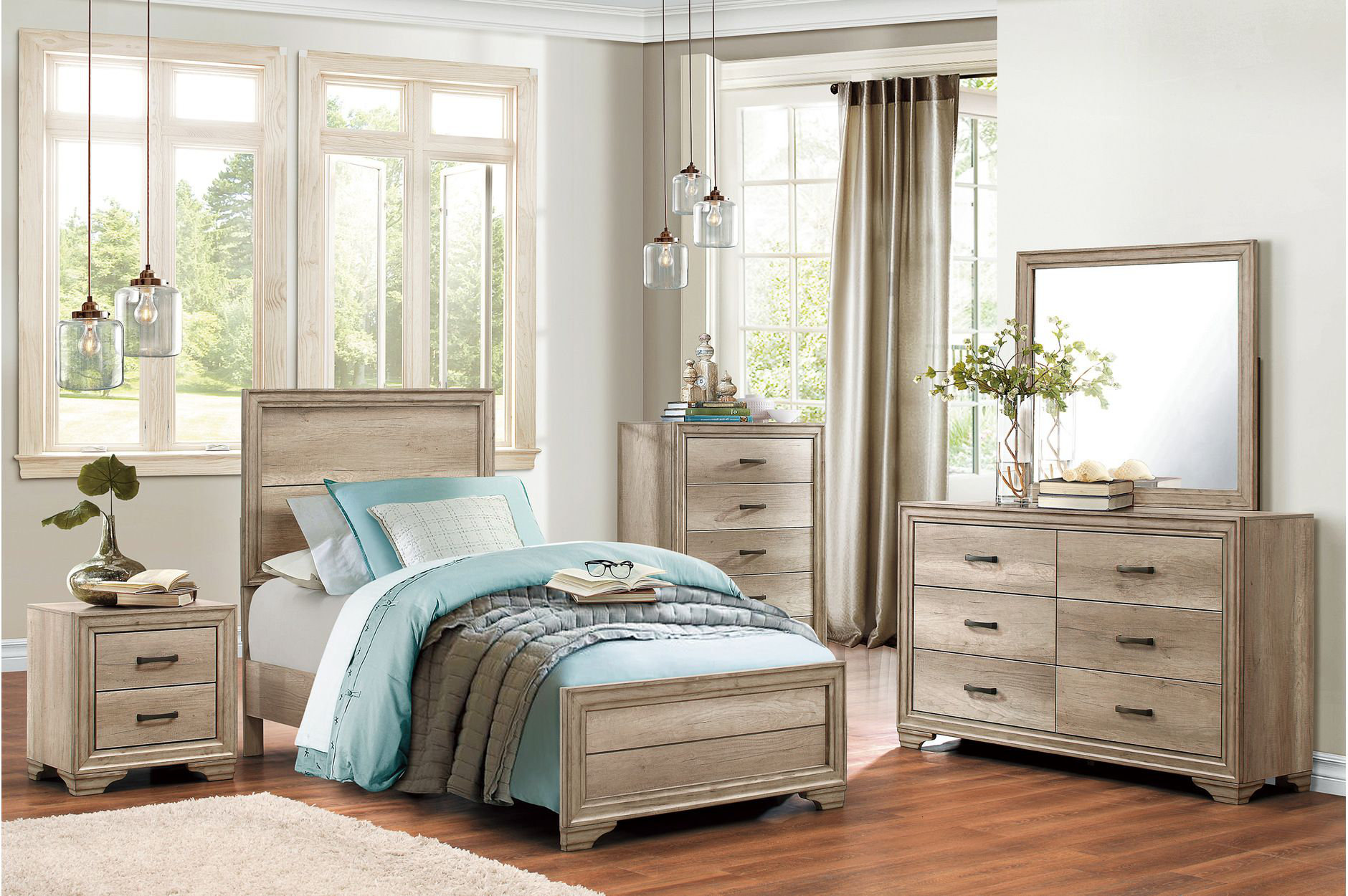 Millwood Pines 4-2_Sherwood Rust Panel Bedroom Set | Wayfair