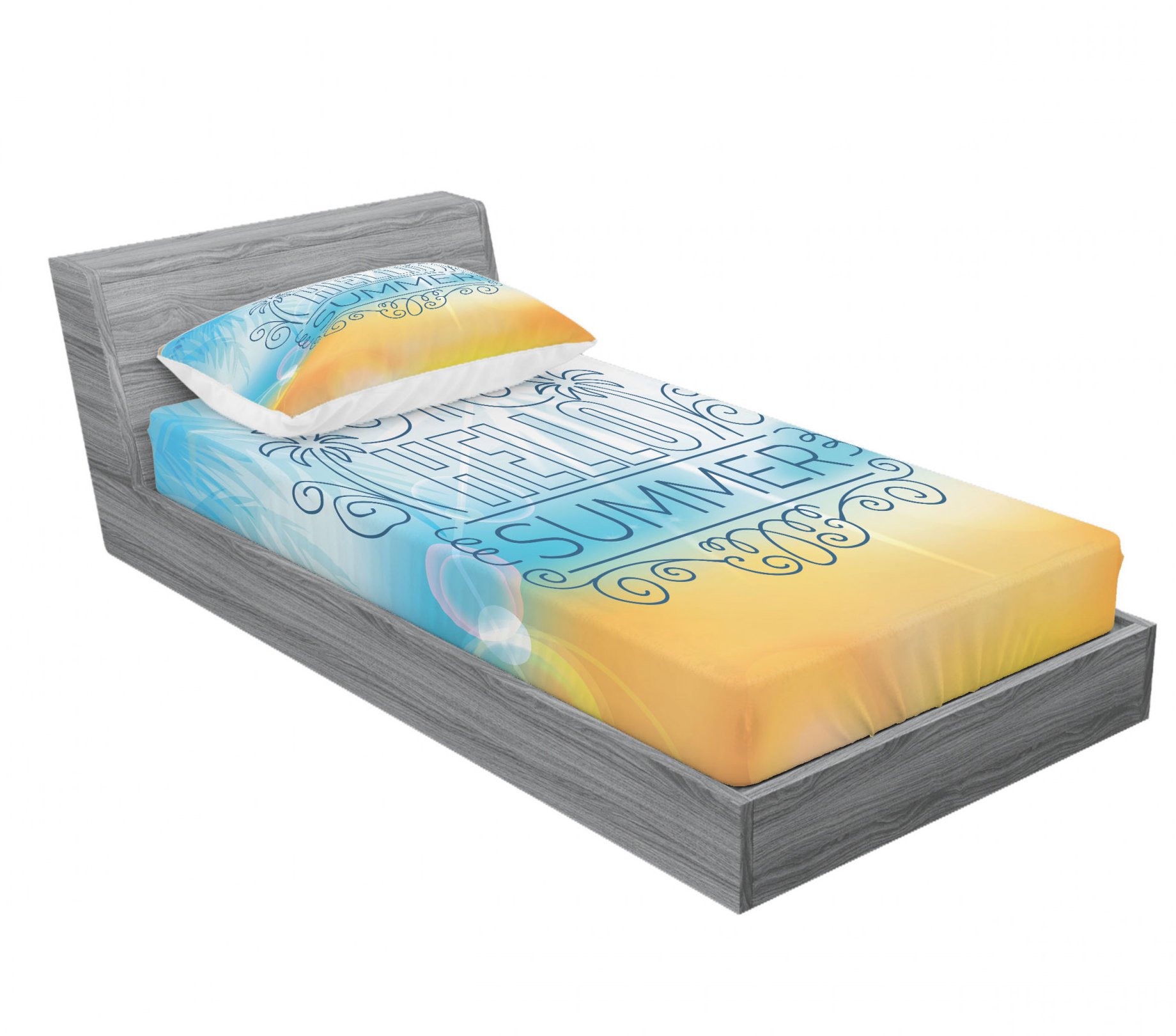 Ambesonne Blurry Palm Tree Sheet Set | Wayfair