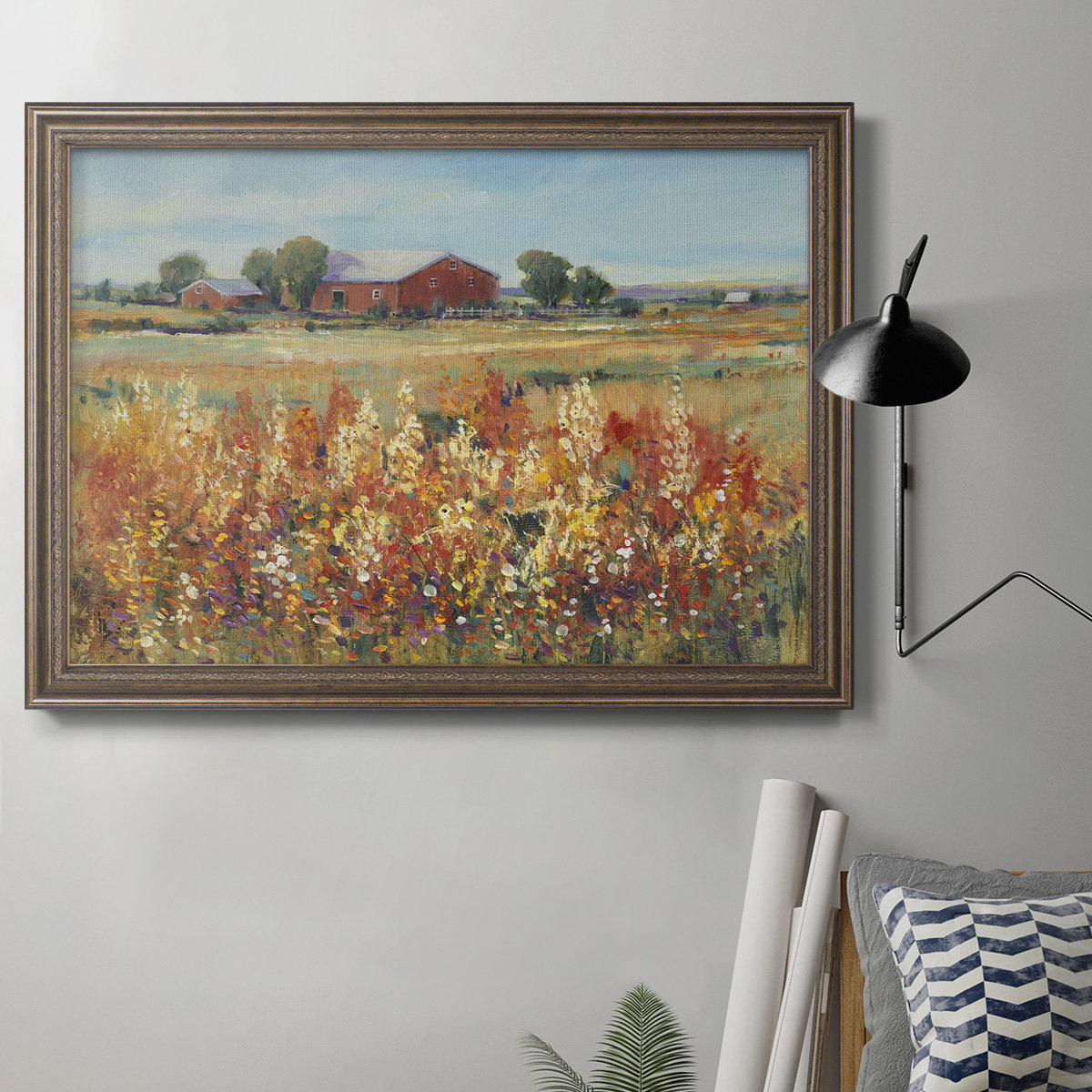 Rosalind Wheeler Country View II Premium Framed Canvas- Ready To Hang ...