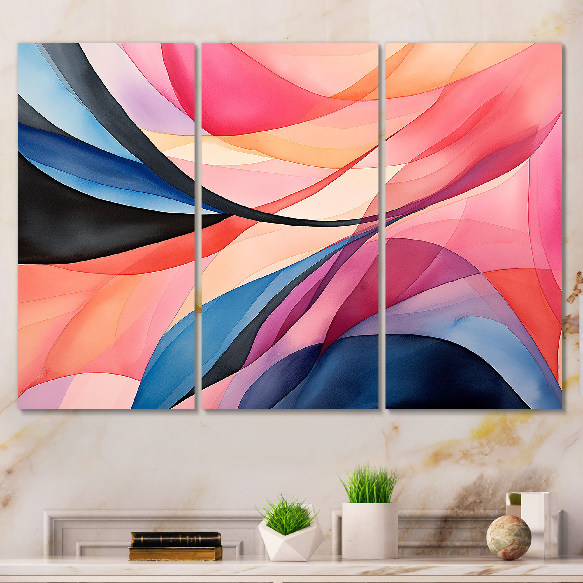Latitude Run® Geometric Soft Colors Patterns V - Geometric Wall Art ...