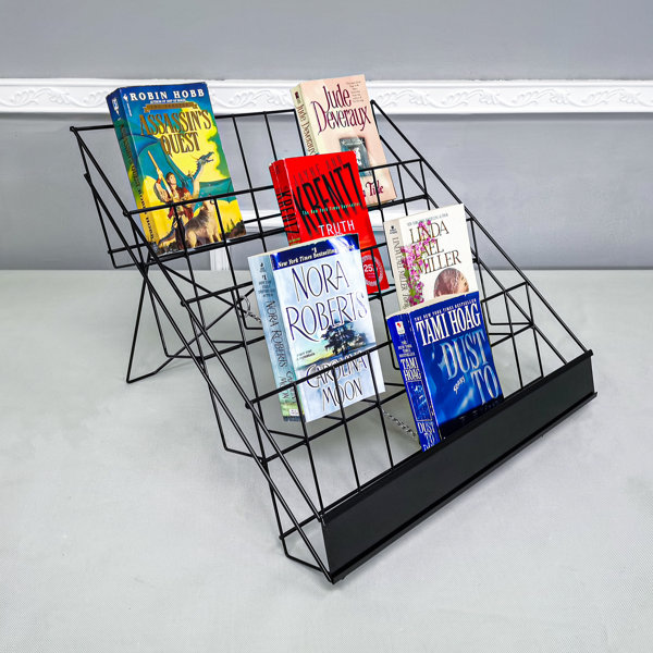 Rebrilliant 4-Tiered Greeting Card Rack, 18" Wire Greeting Card Holder ...