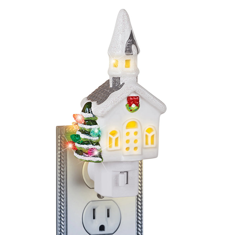 Winston Brands Holiday Church Night Light | Wayfair