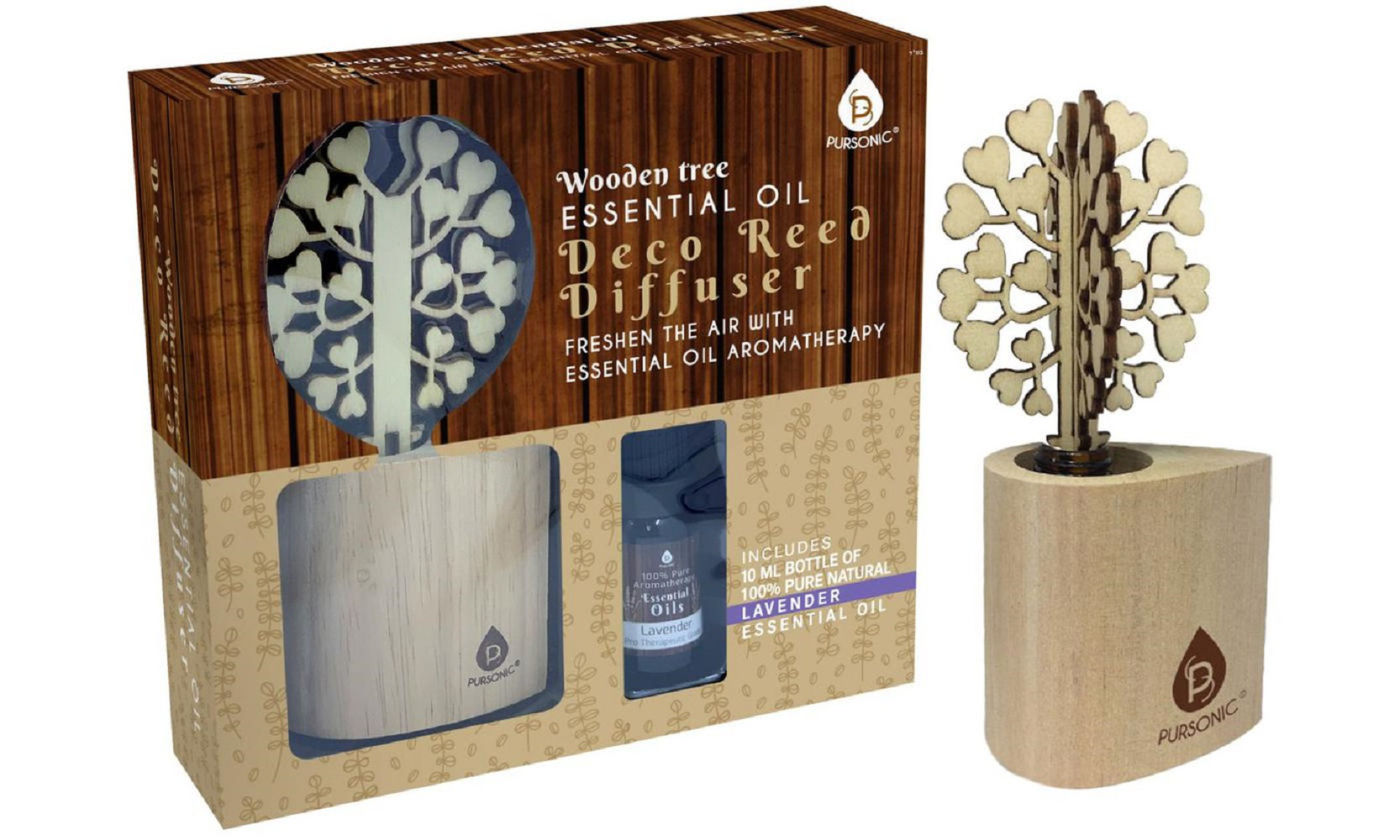Pursonic 3D Wood Tree Decor Reed Diffuser | Wayfair
