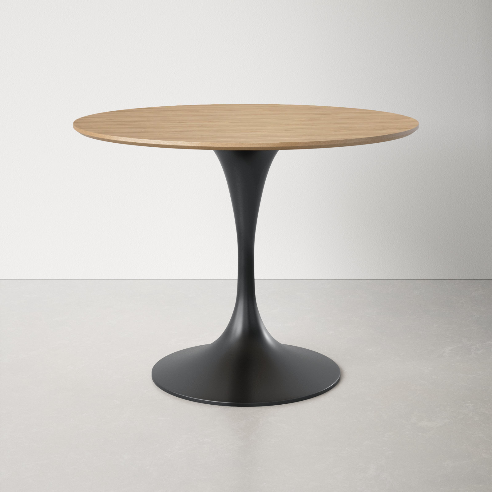 AllModern Flow Round Metal Base Dining Table | Wayfair