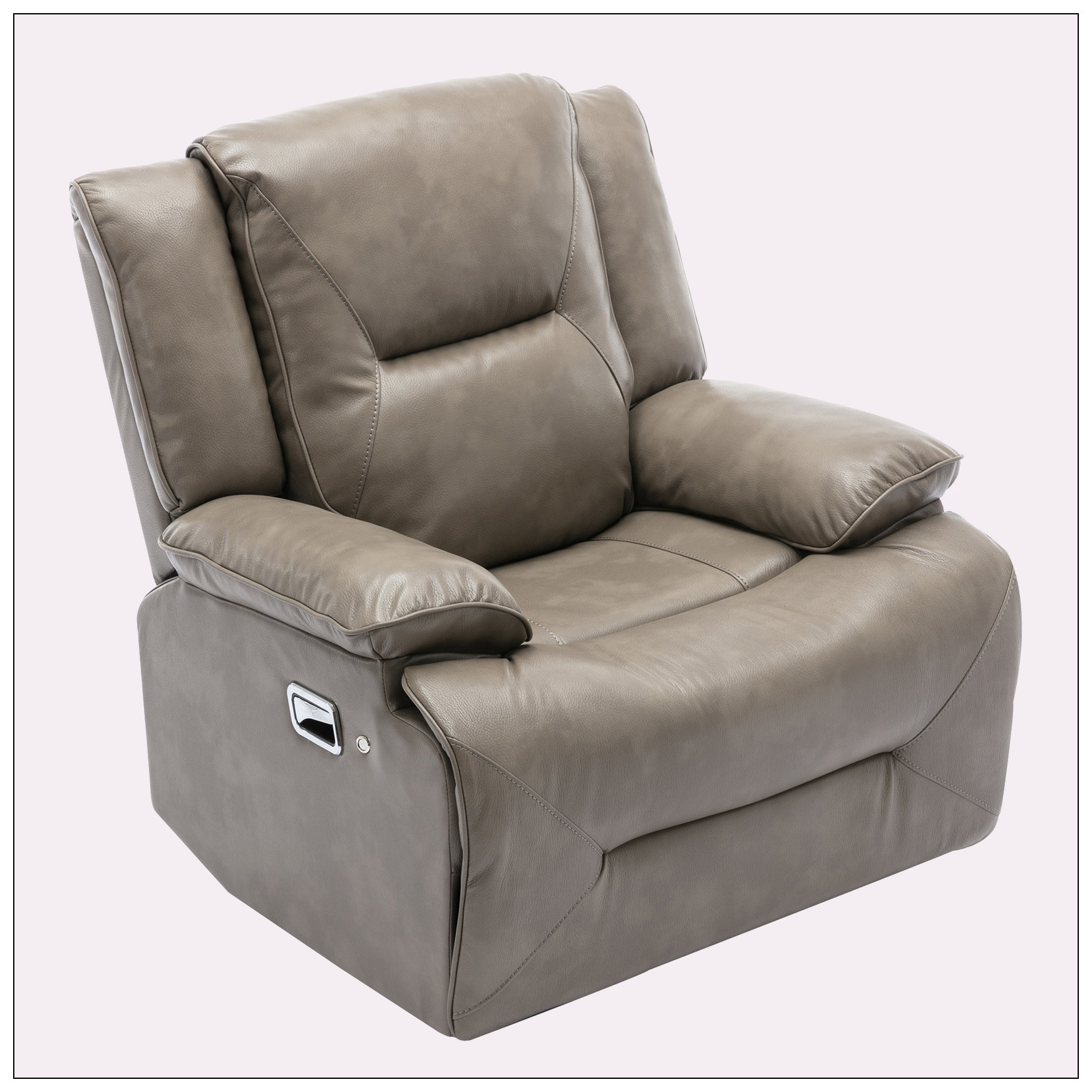 Brayden Studio Elnore Faux Leather Swivel Recliner | Wayfair