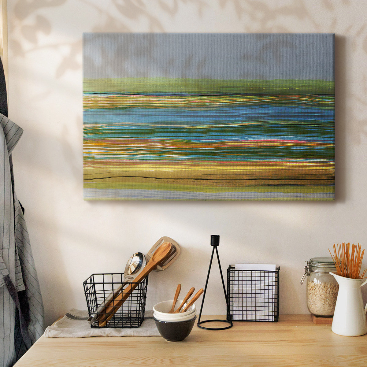 Ivy Bronx Parallel Striae II-Gallery Wrapped Canvas | Wayfair