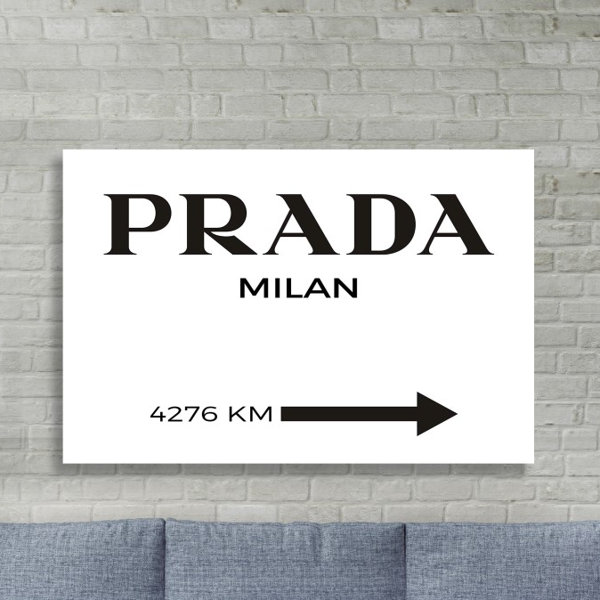 Everly Quinn 'Fashion and Glam Milan Minimalist Road Signs' - Floater ...