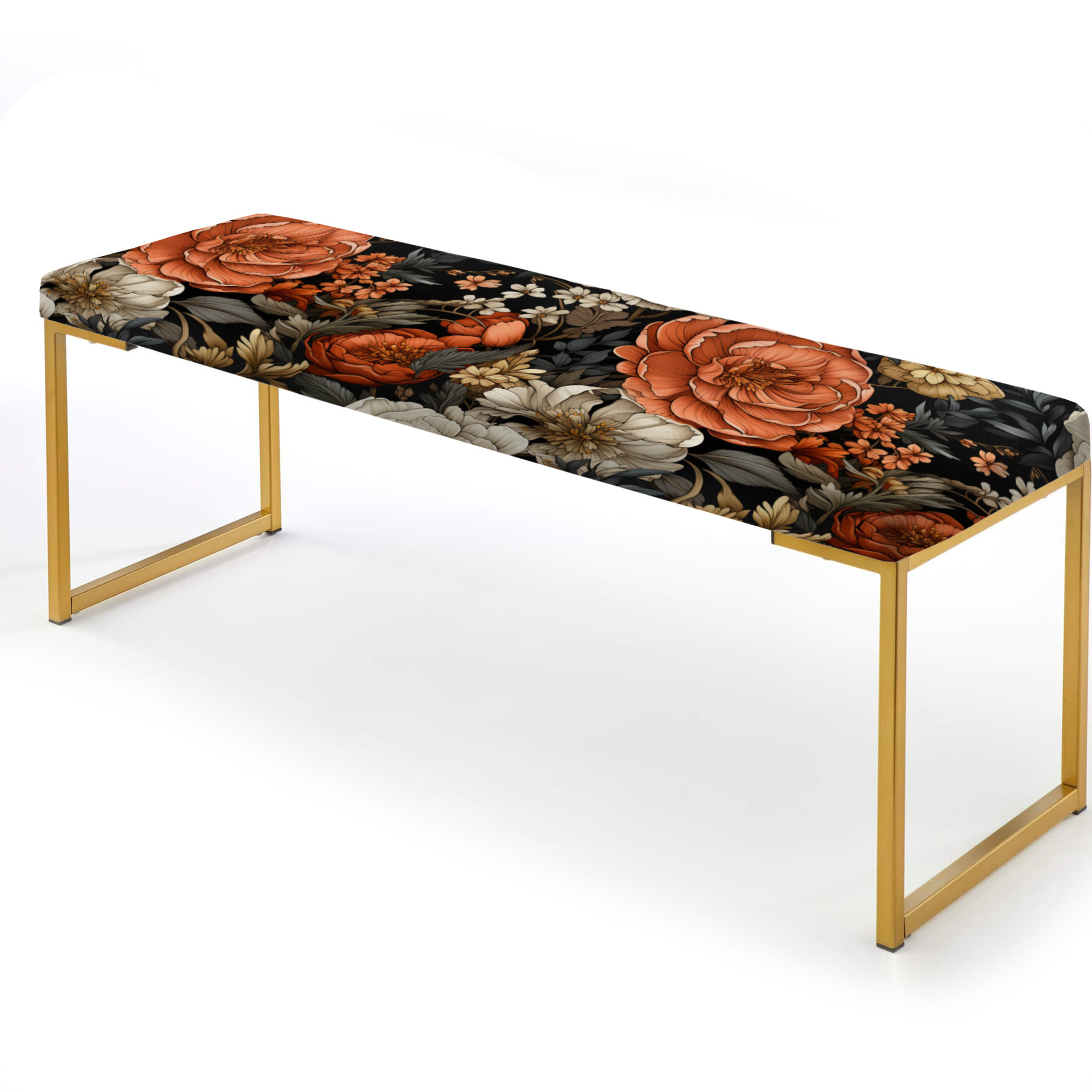 Design Art Splendid Marigold Mosaic Collage - Floral Upholstered Gold ...