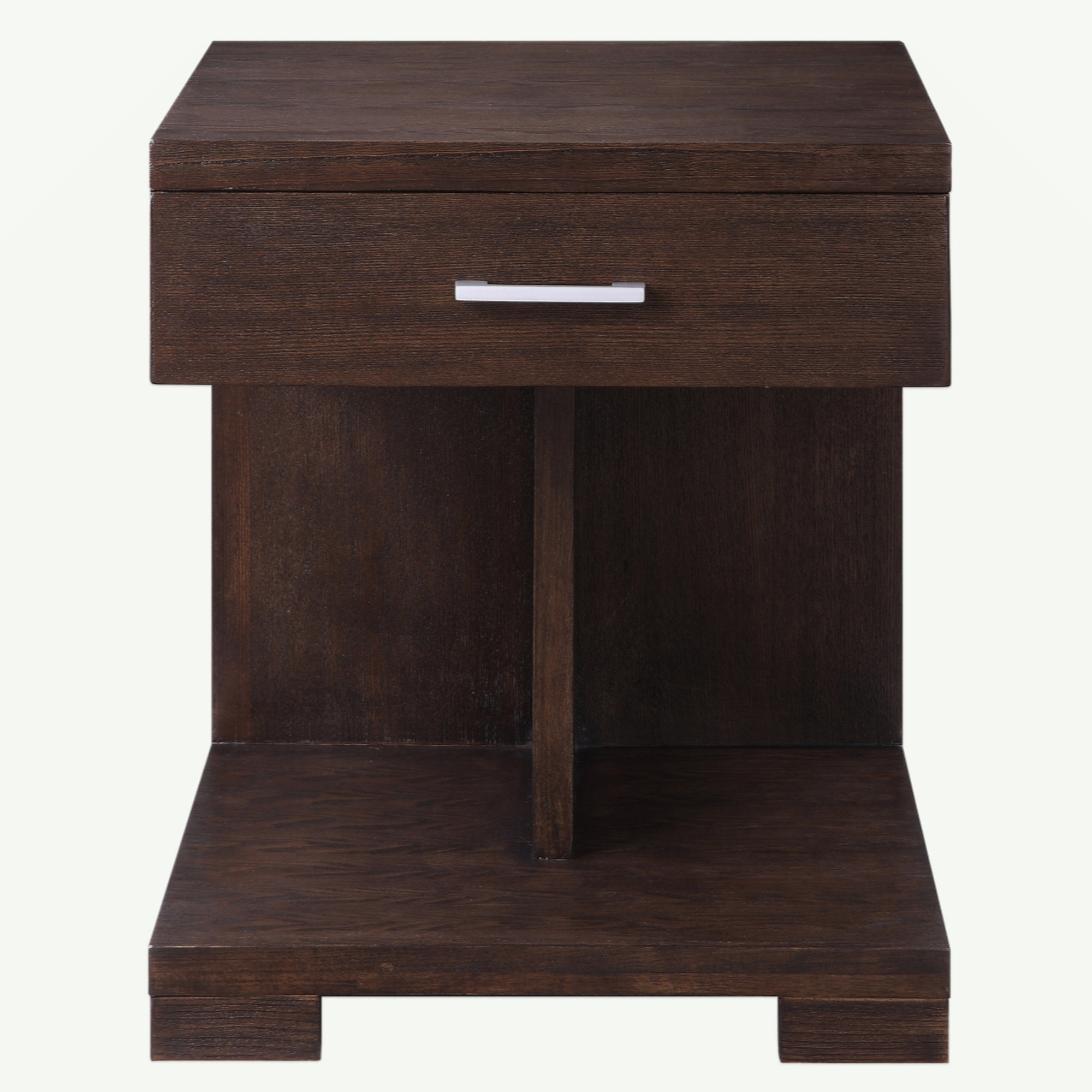 Latitude Run® Walnut 1-Drawer End Table | Wayfair