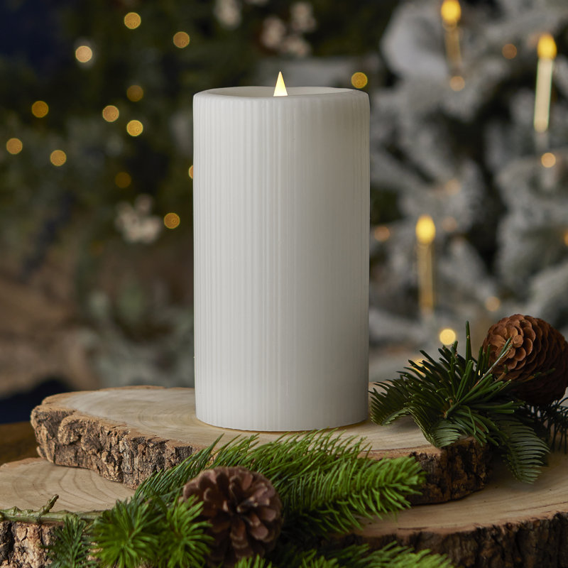 The Party Aisle™ Fine Ribbed Motion Flameless Candle | Wayfair