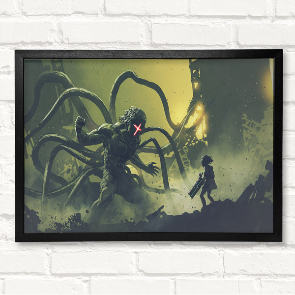 Latitude Run Arms Of A Terror Man - Closed Corner Frame Print on Wood ...