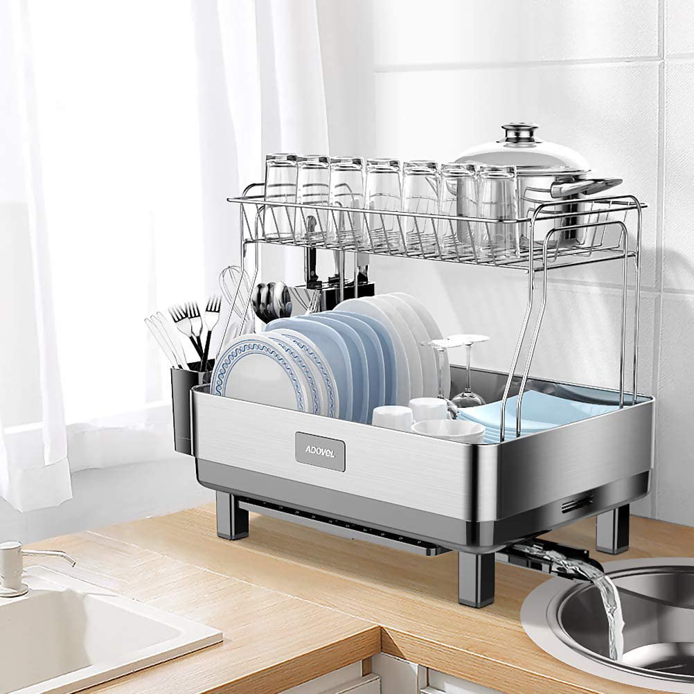 rayintelligent Stainless Steel 2 Tier Dish Rack & Reviews | Wayfair