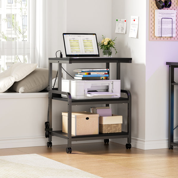 Aheaplus 30.3'' H x 23.6'' W Printer Stand with Charging Station And ...