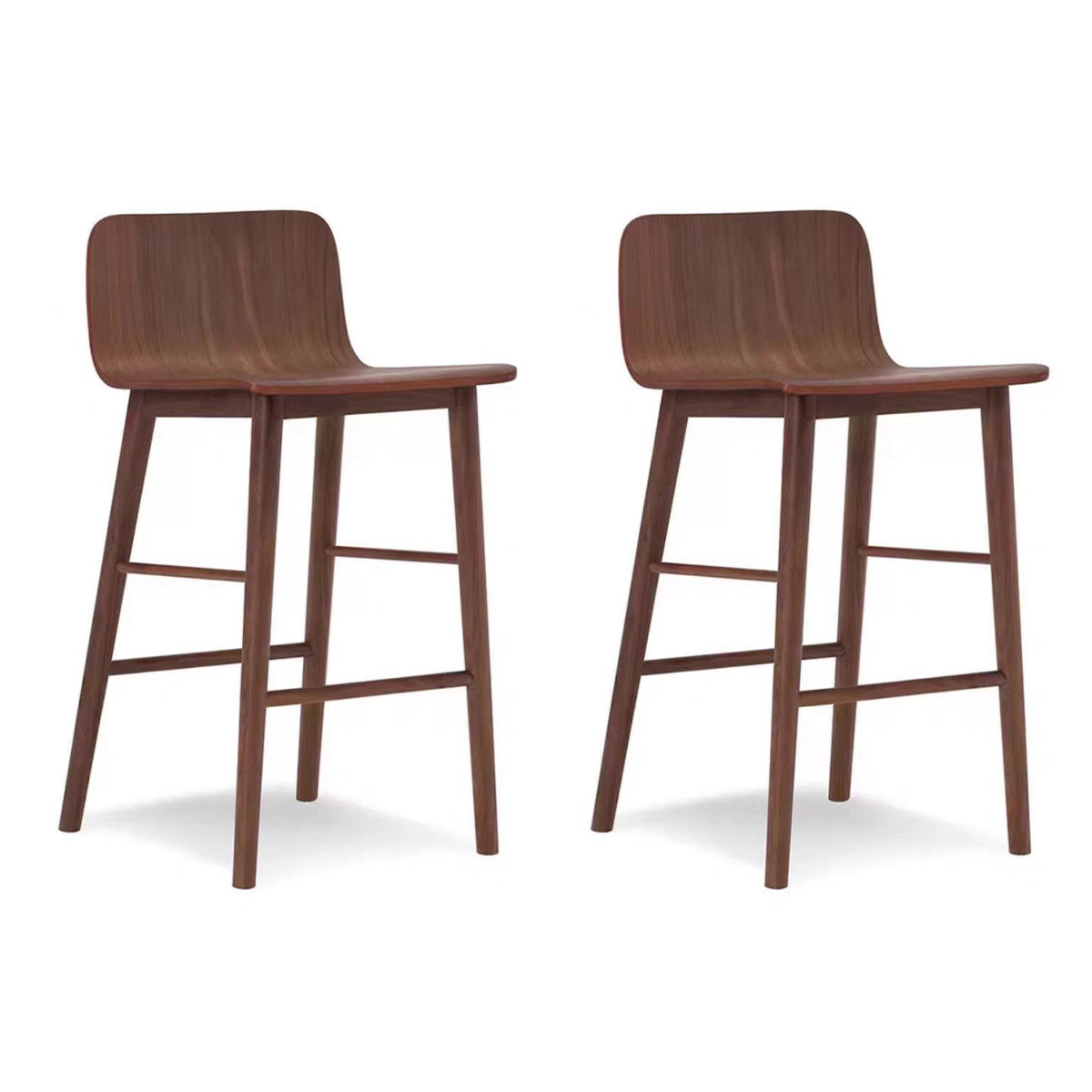 Corrigan Studio® Modern And Simple Solid Wood Ash Wood Backrest Bar ...