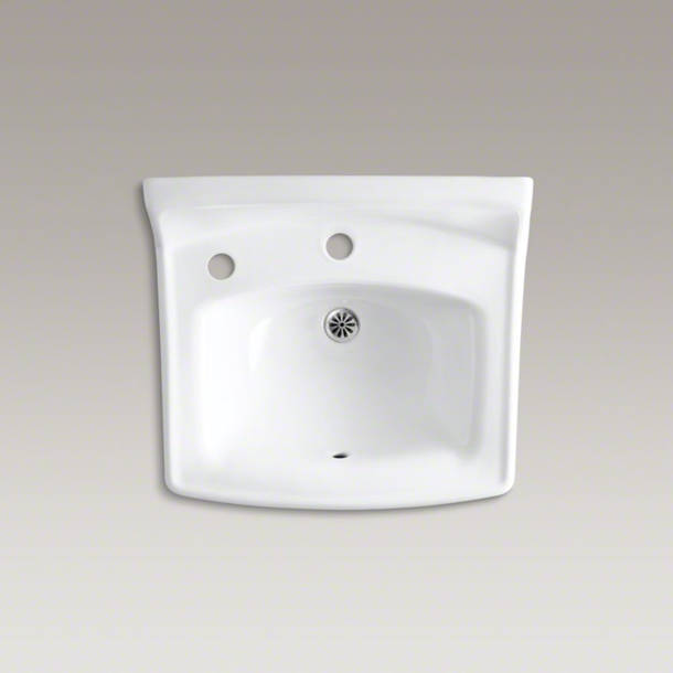 Kohler Greenwich Ceramic 21" Wall Mount Bathroom Sink with Overflow ...