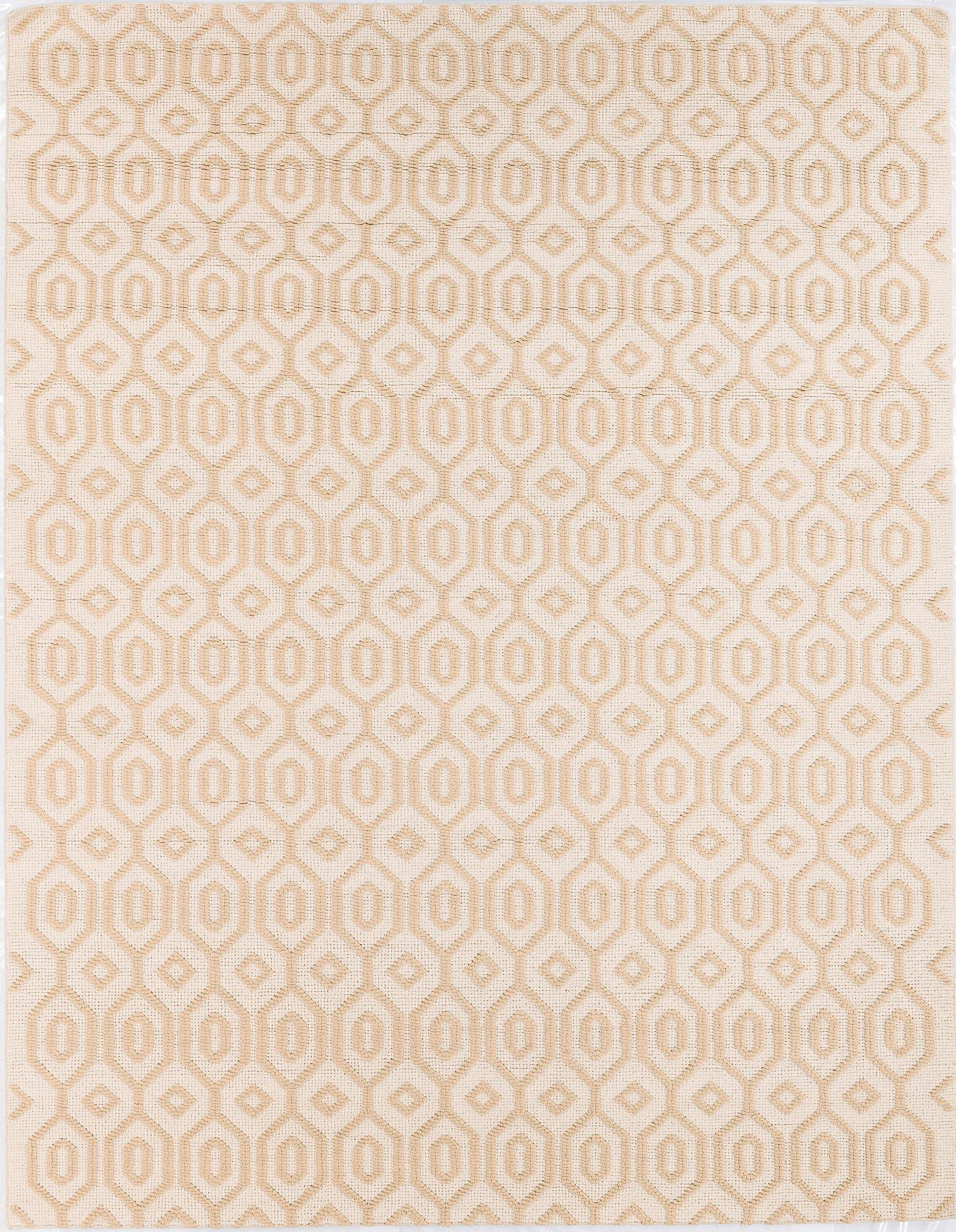 Union Rustic Ainura Geometric Handwoven Wool Ivory Area Rug | Wayfair
