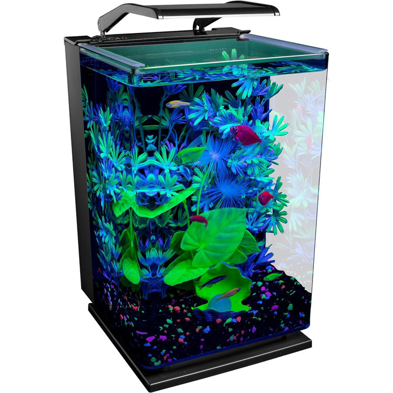 Latitude Run® Aquarium Kit Fish Tank With LED Lighting And Filtration ...