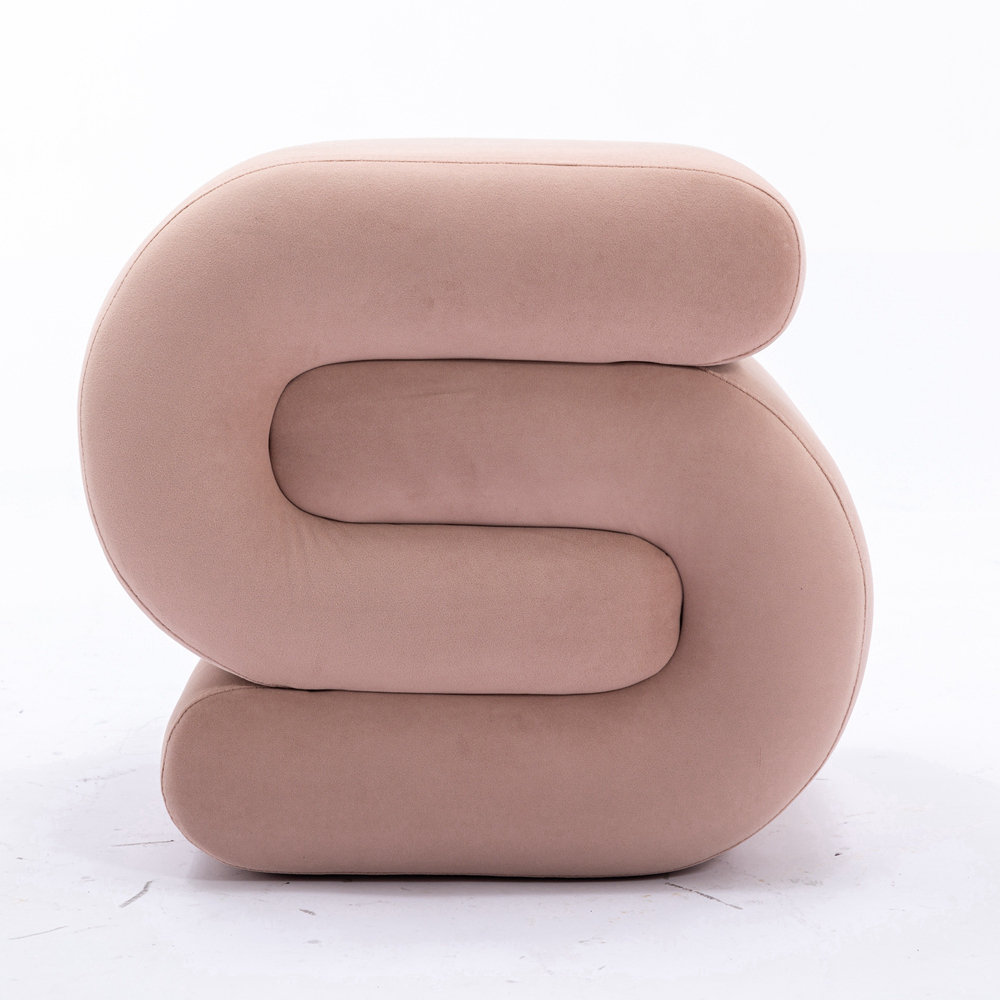 Orren Ellis S-shape Ottoman Makeup Stool Footstool | Wayfair