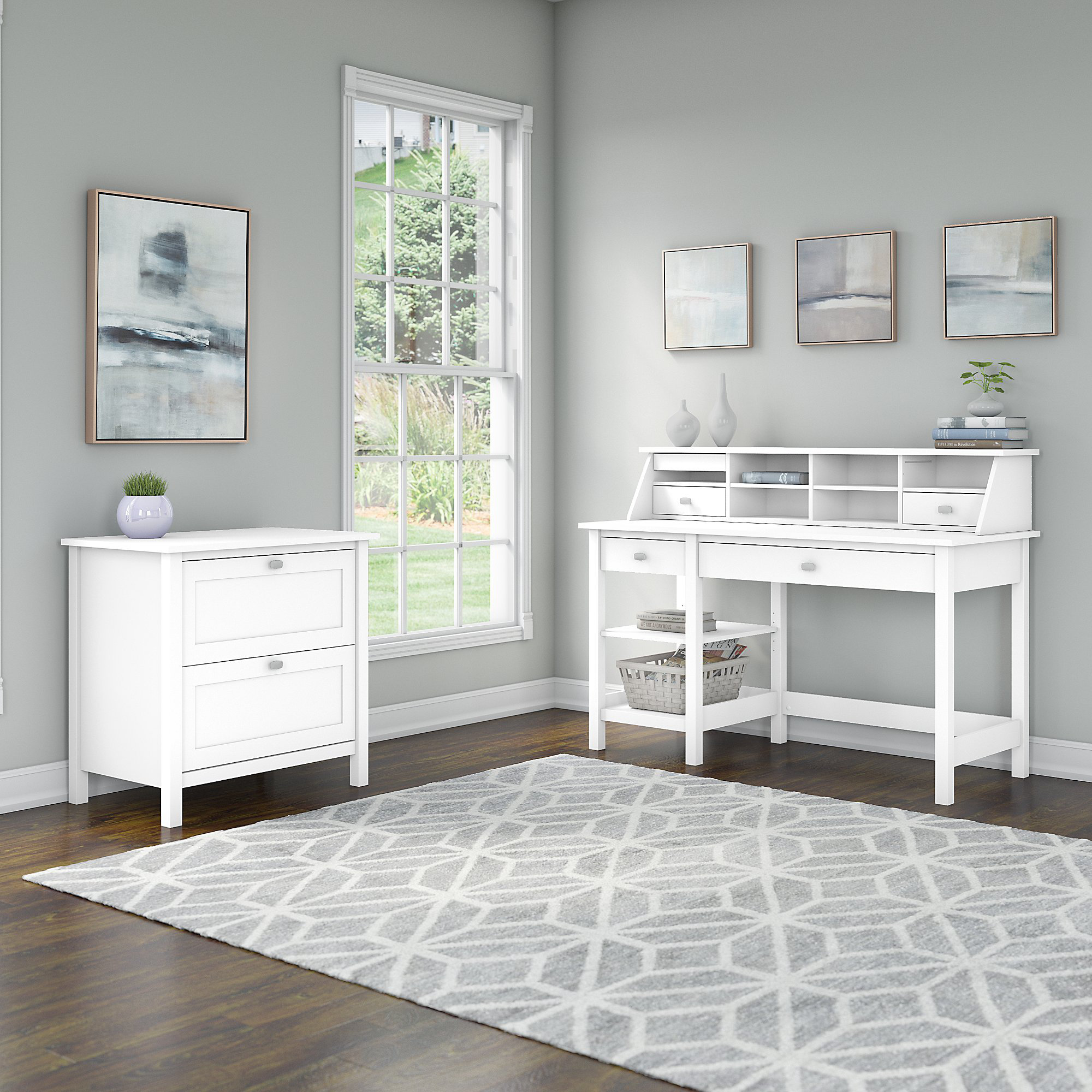 Lark Manor™ Aliyat 3 Piece Rectangular Computer Desk Office Set ...