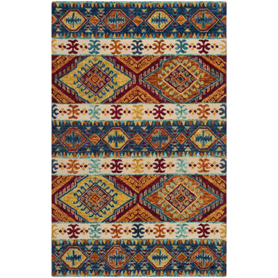 Union Rustic Deyoung Hand Tufted Wool Southwestern Rug & Reviews | Wayfair