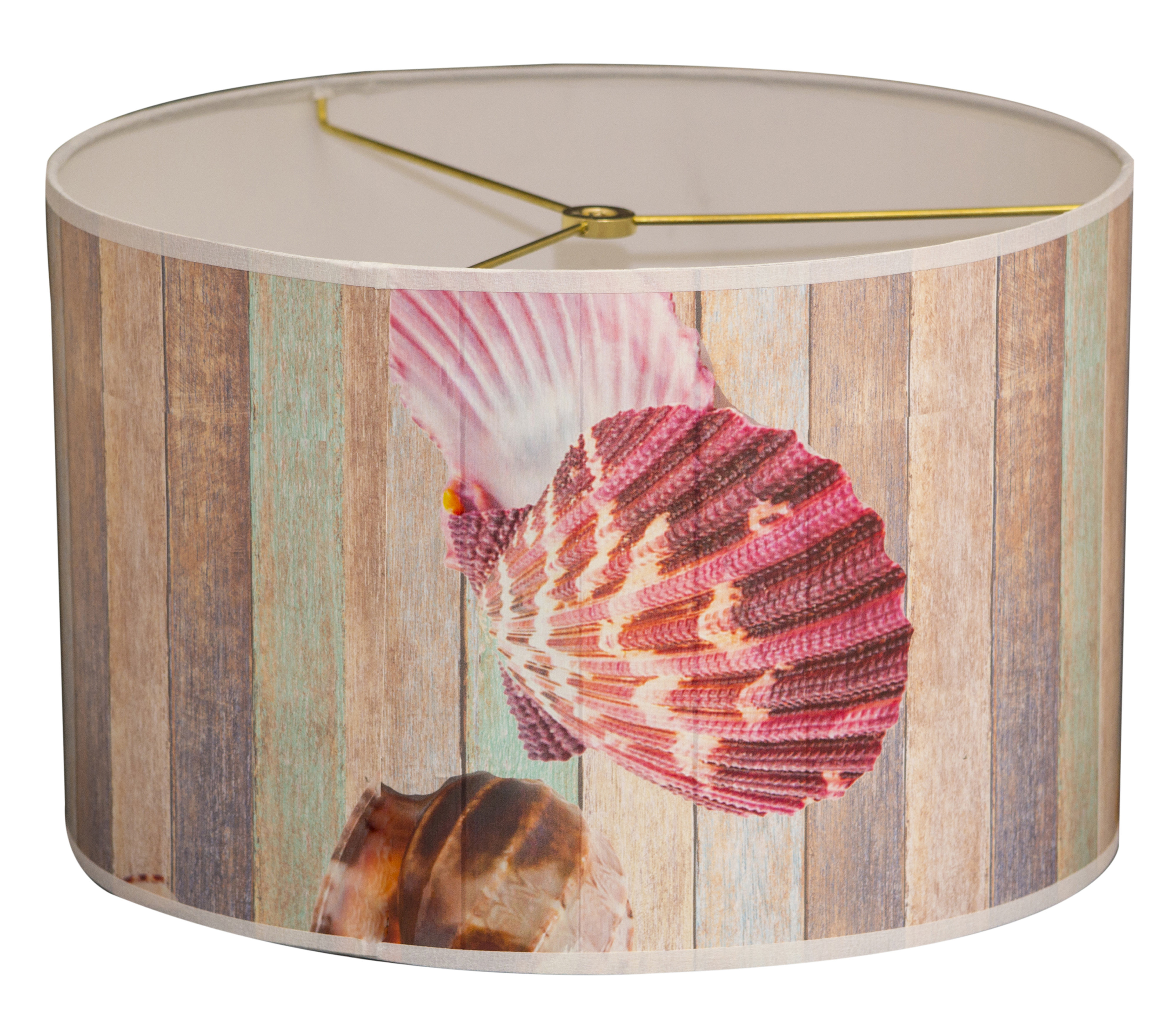 Royal Designs 8" H Paper Drum Lamp shade ( Spider ) in Red/Brown | Wayfair