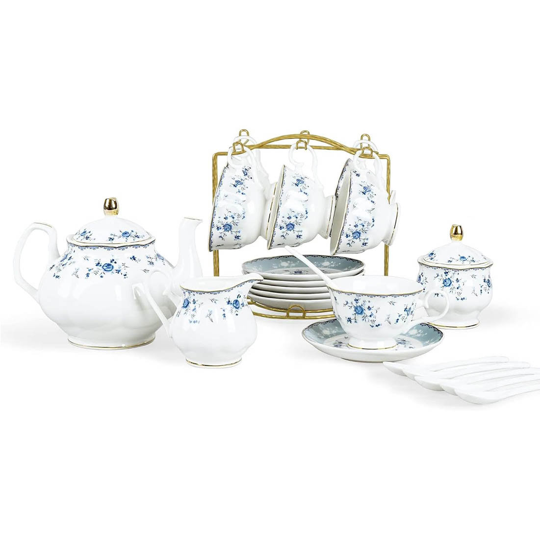 SCOPLER 15 Piece Porcelain Tea Set - Wayfair Canada