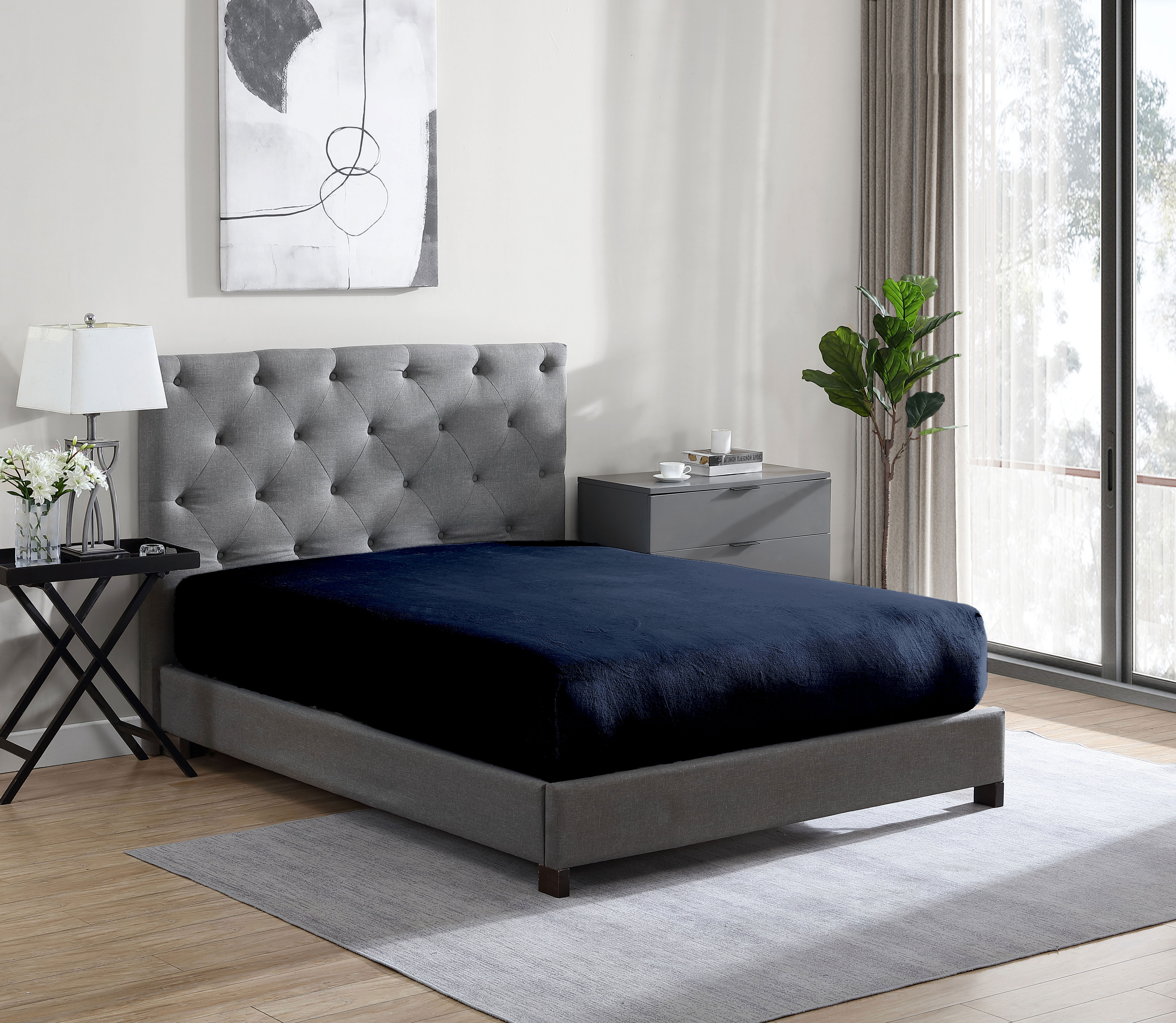 Swift Home Super Soft, Warmth Flannel Plush Velour Fitted Sheet ...