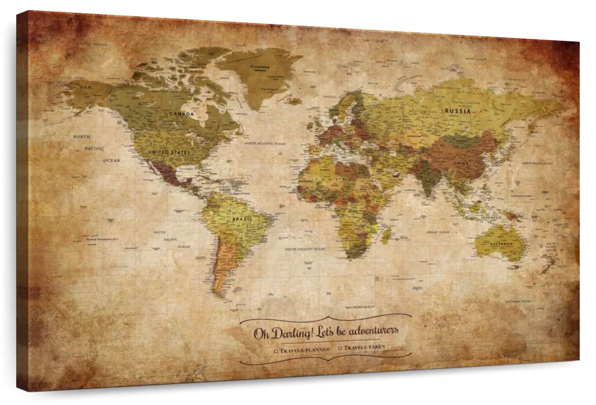 Breakwater Bay Planned And Taken World Amrico With Push Pins III | Wayfair