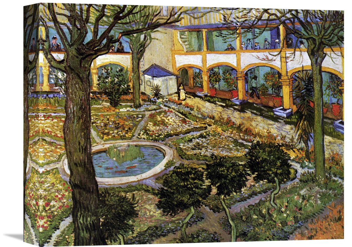 Vault W Artwork 'Courtyard Hospital Arles' by Vincent van Gogh Painting ...