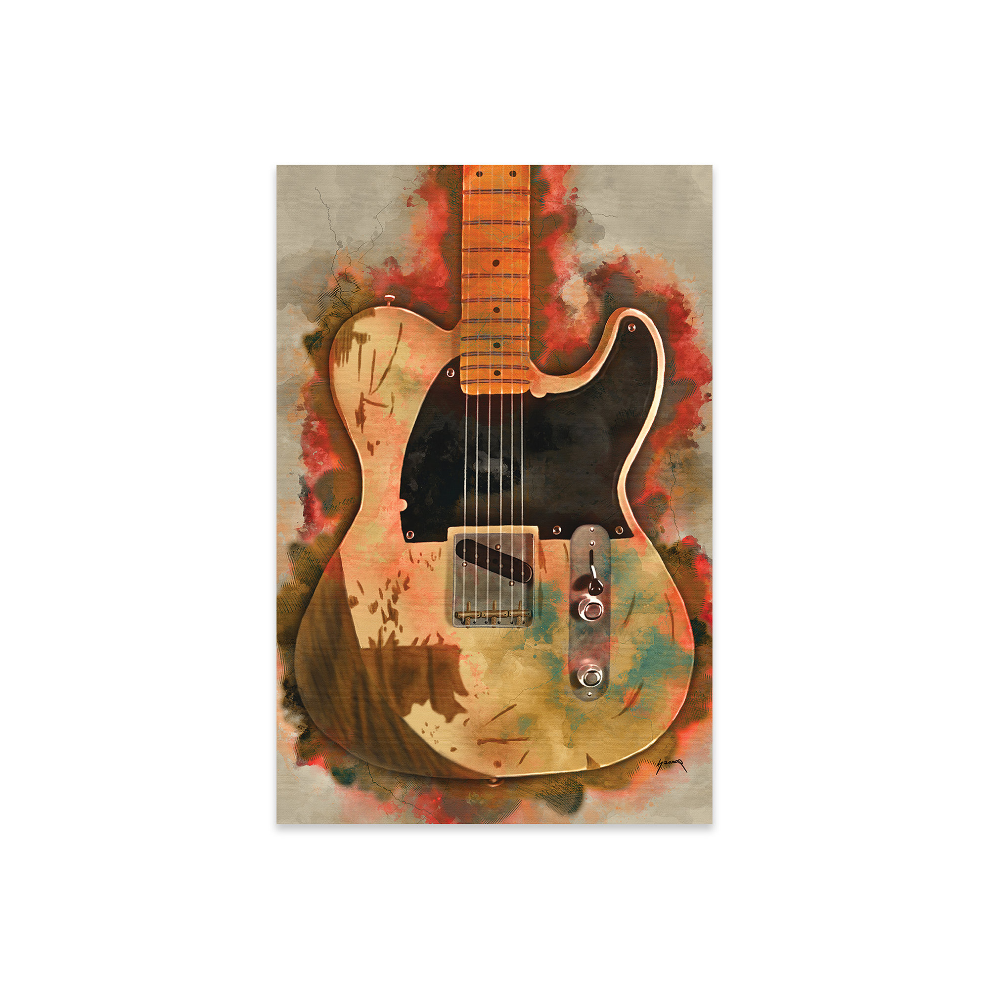 Winston Porter Jeff Beck's Electric Guitar On Plastic/Acrylic by Pop ...