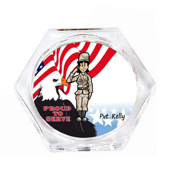 Printed Perfection Personalized US Army - Female Drink Coaster Gift Set ...