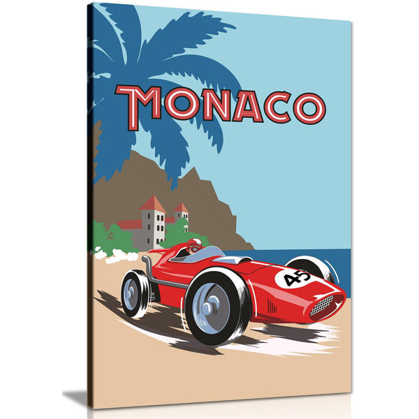 Maturi Monaco F1 Red Vintage Transport Grand Prix Automobile Race ...