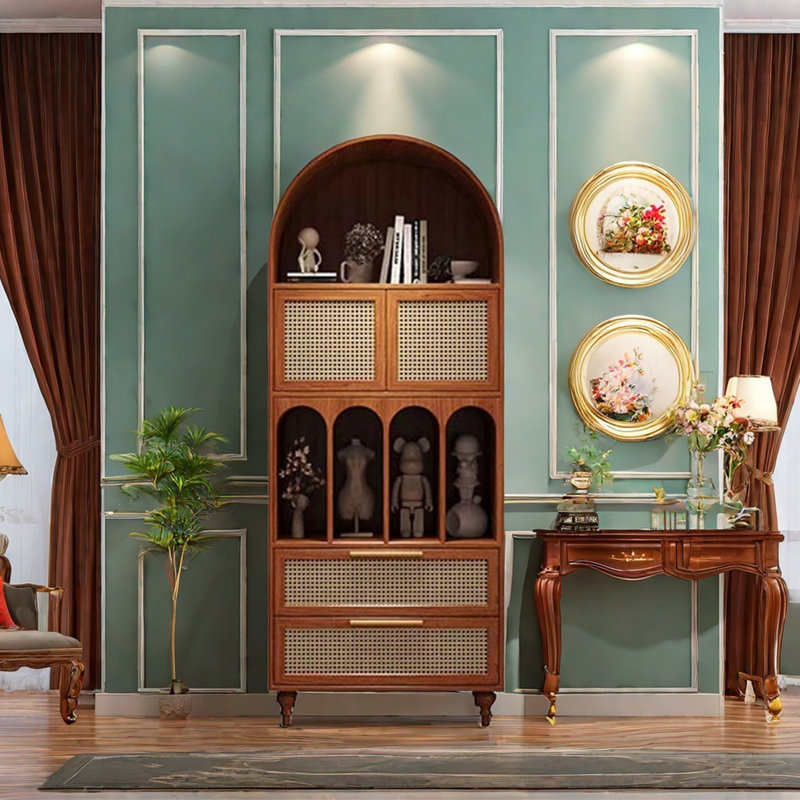 Parttlion Arch storage cabinet Solid wood bookcase | Wayfair