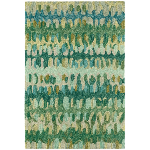 Dash and Albert Rugs Paint Chip Moss Hand Micro Hooked Wool Rug ...