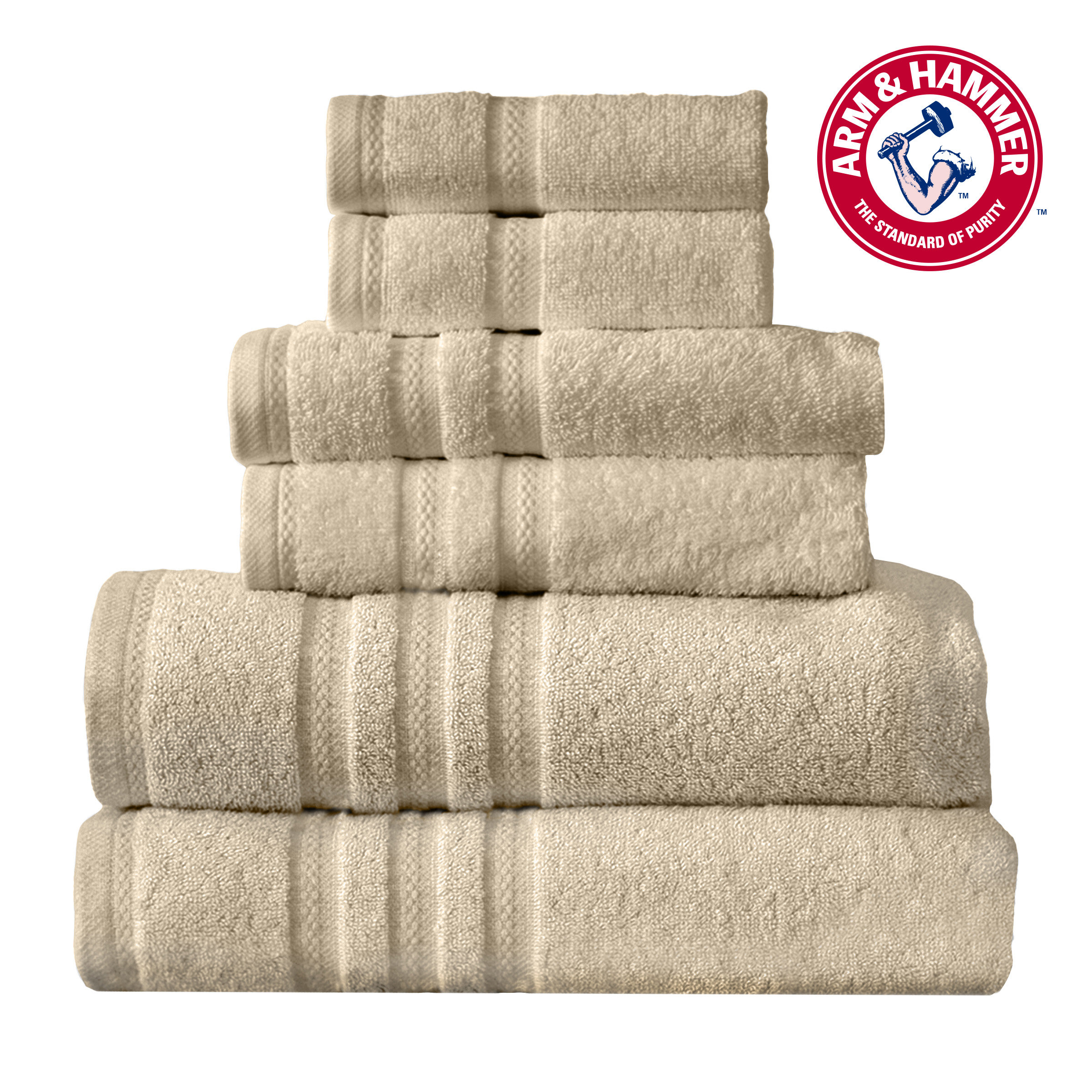 Arm & Hammer Performance Towel Set - 2 Bath Towels / 2 Hand Towels / 2 ...
