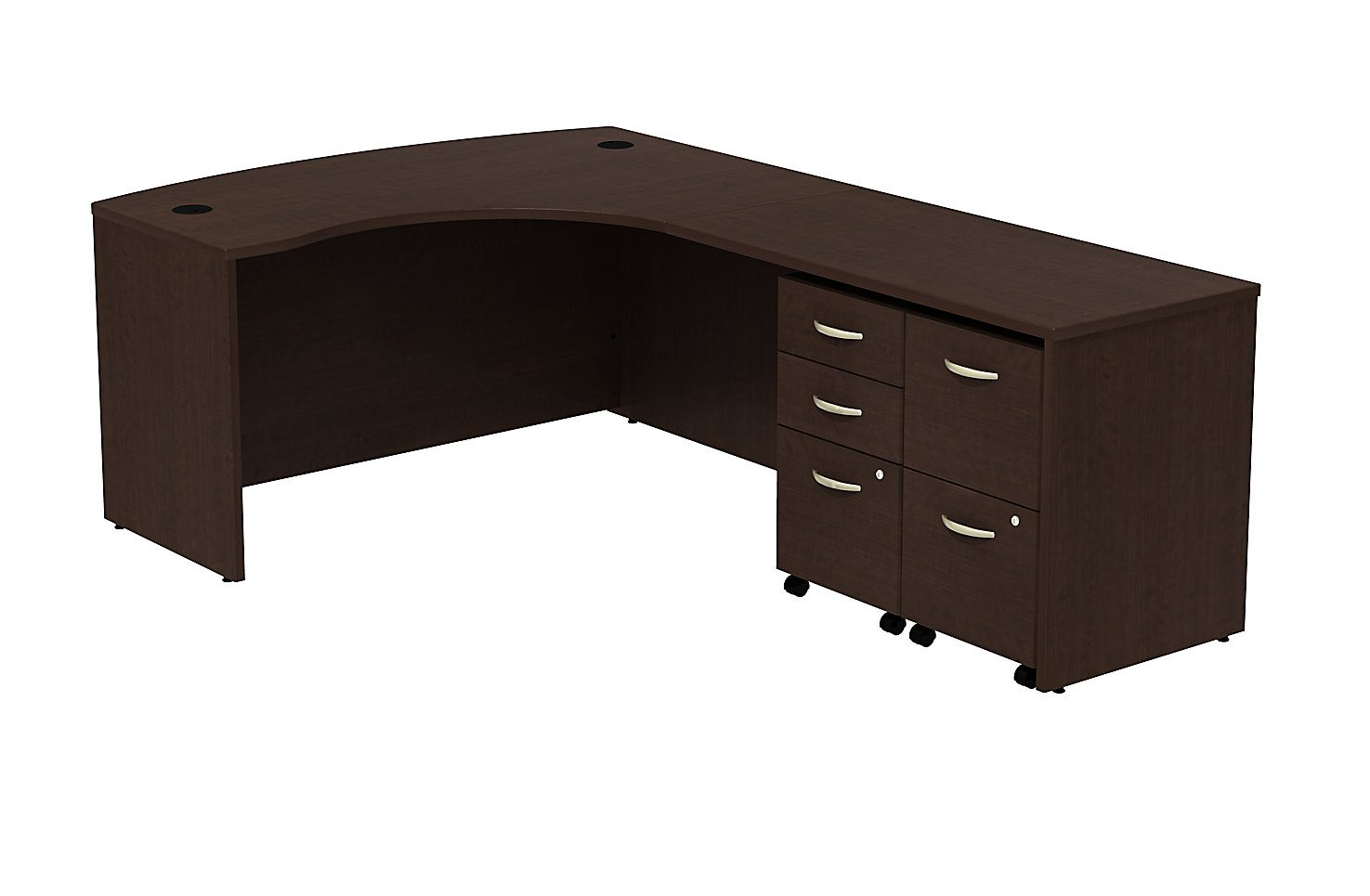 Bush Business Furniture Series C Bow Front Left Handed L Shaped Desk ...