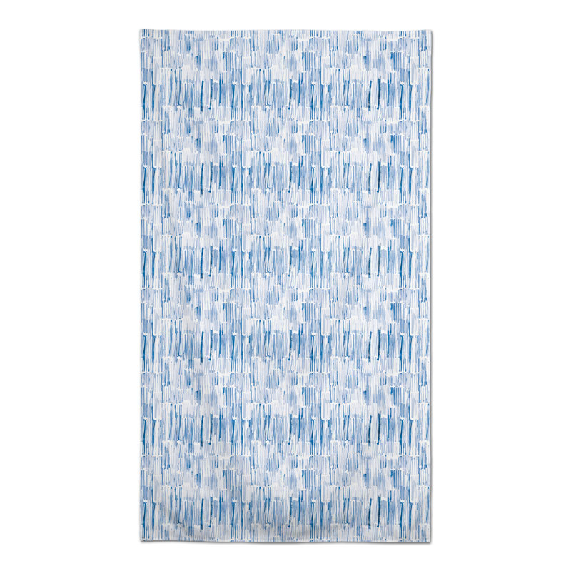 Orren Ellis Blue Watercolor Hatch Pattern Tablecloth | Wayfair