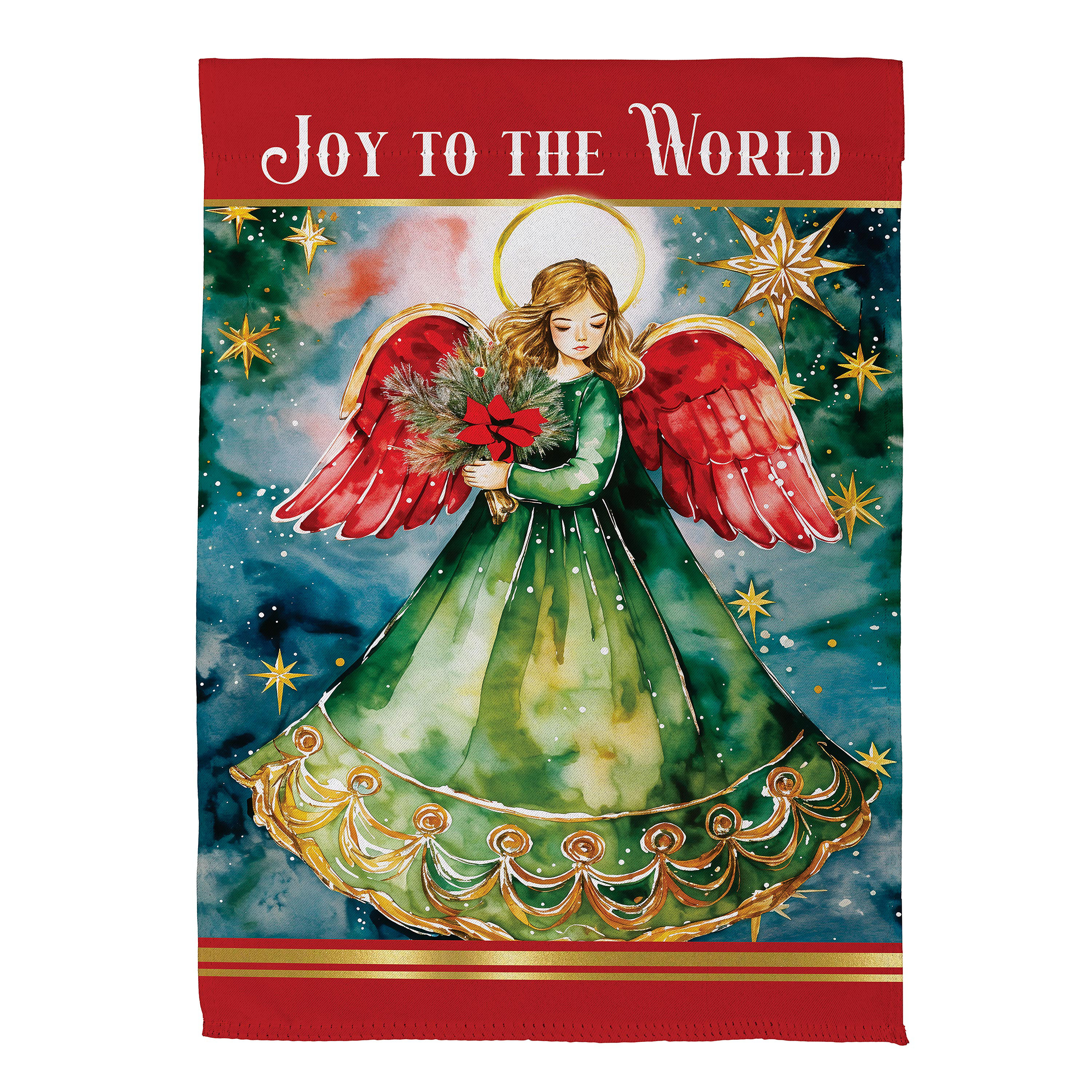 Charlton Home® Joy To The World Angel Garden Flag | Wayfair