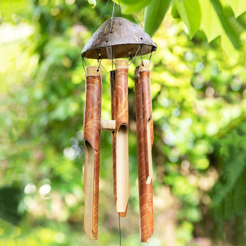 Arlmont & Co. Nekita Coconut Shell Wind Chime | Wayfair