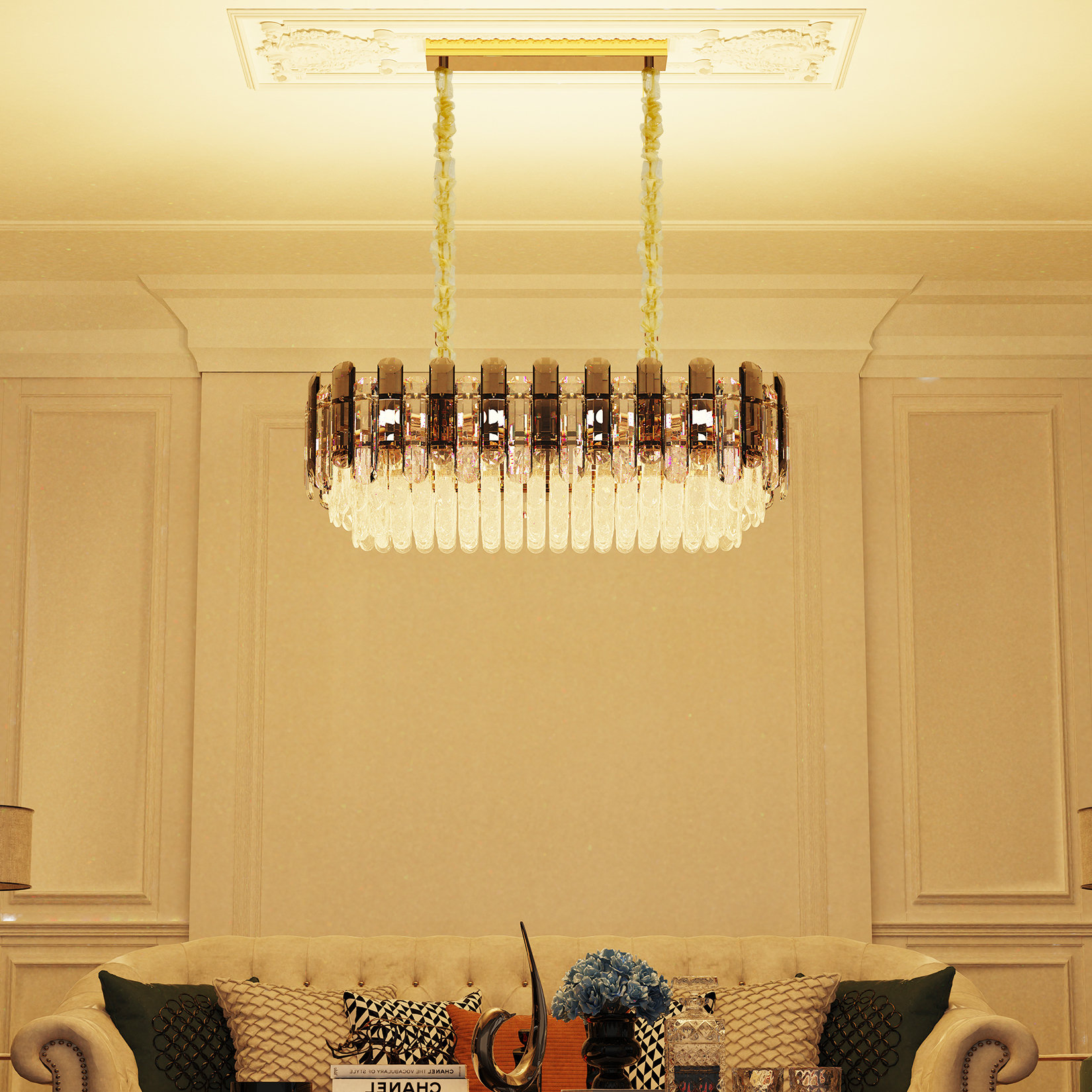 Mercer41 Gethen 8 - Light Kitchen Island Tiered Chandelier with Wrought ...