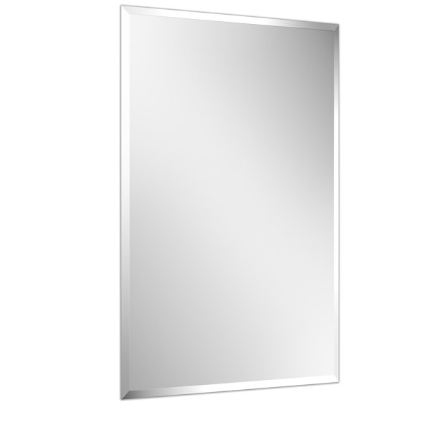 Ebern Designs Frameless Decorative Wall Glass Mirror Bathroom Vanity ...