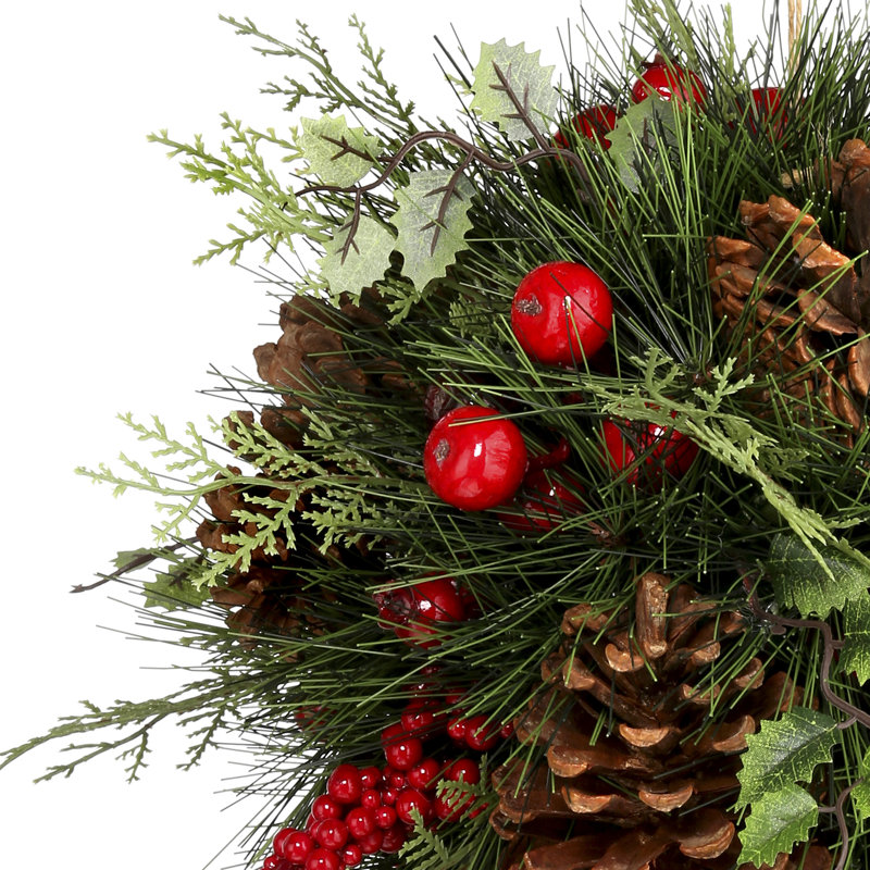 Regency International Holly, Berries, and Pinecones Kissing Ball ...