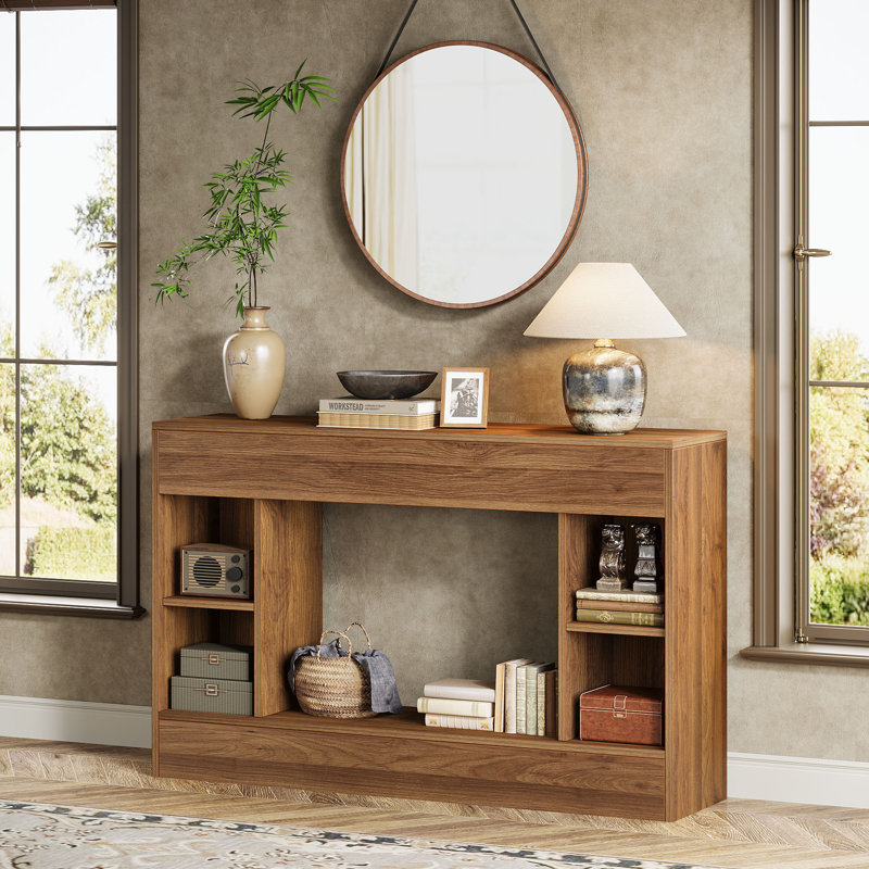 Millwood Pines Felomina 55'' Console Table with Storage Rustic for ...